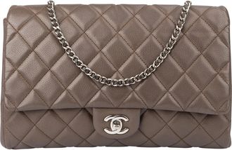 Chanel Crossbody Bags - Chanel Quilted Caviar Leather Single Flap Shoulder - Gr. unisize - in Braun - f&uuml;r Damen