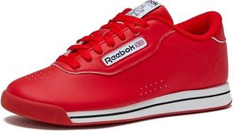 Reebok Femme Princess Sneakers for, Comfortable Walking Or Tennis Womens Shoes Basket, Techy Red White Black, 35.5 EU