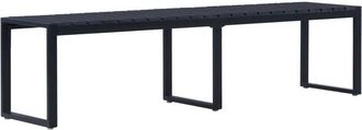Les Tendances Banc de jardin 180cm Panneau PS Noir