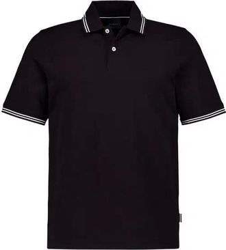 Bugatti Herren Polo-Shirt schwarz Baumwoll-Piqu&eacute;
