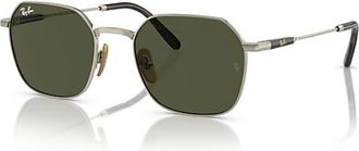 Ray-Ban Jim Titanium Sonnenbrillen Arista Gold Fassung Grün Glas 53-20