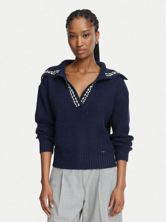 Fracomina Pullover FP26WT7049K460D9 Dunkelblau Regular Fit