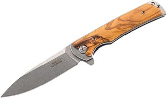 Herbertz Top-Collection TOP-Collection Einhandmesser, Stahl AISI 440, Griffschalen Olivenholz, Linerlock, Clip, Etui