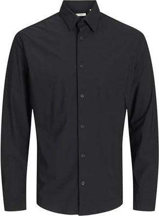 Jack & Jones Jprblaactive T-Shirt Stretch L/S Sn Chemise de Loisirs, Noir/Coupe : Slim fit, S Homme