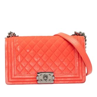Chanel Sac bandouli&egrave;re Boy Flap Pre-owned - Femme - Pre-owned - Orange - Taille: ONE Size