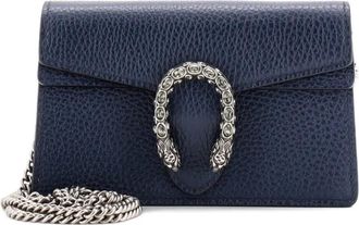 Gucci Dionysus Bag Leather Super Mini clutch bag - Blau