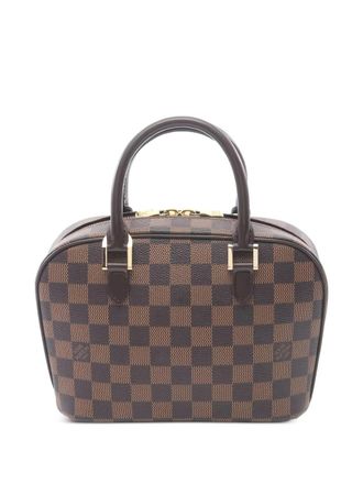 Louis Vuitton mini sac cabas Saria &agrave; motif Damier &Eacute;b&egrave;ne (2001) - Marron