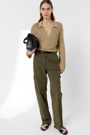 Gerard Darel Pantalon militaire en coton - AMAELLE - Vert Kaki
