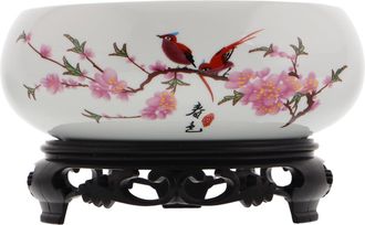 Yardwe Lotusschalen-Pflanzgefäß Mit Ständer 6 7 Zoll Lotustöpfe Für Wasserpflanzen Im Innenbereich