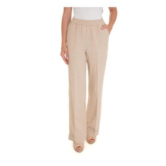 Liu Jo Leinenweite Hose mit Elastikbund - - Trousers - Damen - Beige - L