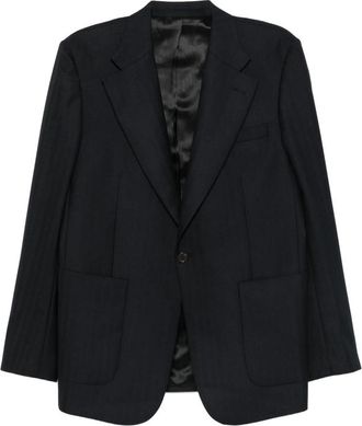 Spina Herringbone-pattern Single-breasted Jacket
