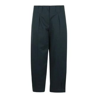 Kenzo Viskose-Baumwoll-Karottenhose - - Trousers - Damen - Gr&uuml;n - M