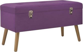 vidaXL Vidaxl - Banc avec compartiment de rangement 80 cm Violet Velours