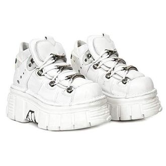 New Rock Super Remise Chaussure en Cuir Original M.106-S53, blanc, 43 EU