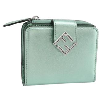 Fendi Portefeuille en cuir petit mod&egrave;le Pre-owned - Femme - Pre-owned - Vert - Taille: ONE Size
