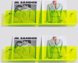 Generic FUYAO 2PCS &eacute;tag&egrave;res De Rangement Flottantes en Acrylique pour Magazines, &eacute;tag&egrave;re Murale en Acrylique Transparent pour La Maison, Le Bureau, La Salle D