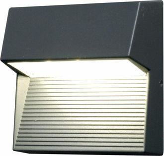 Licht-Erlebnisse LED Au&szlig;enlampe Anthrazit IP65 eckig Modern Eingang