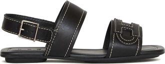 Hogan Femme, Chaussures, Noir, Taille: 38 1/2 EU Sandalo Pelle