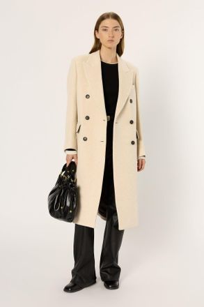 Gerard Darel Manteau mi-long crois&eacute; - MOIRA - Naturel