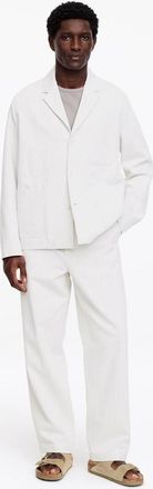 Arket L&auml;ssiger Blazer Aus Baumwolle Und Leinen -Beige