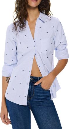 Springfield Damen 1.t.b.Camisa Oxford C.abierto Sp R Hemd, Chinesisches Blau, 44