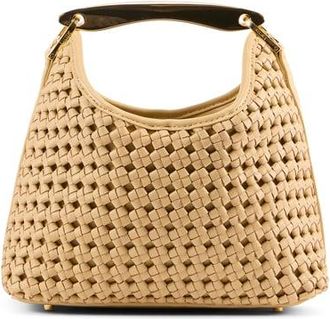 Elleme Sac &agrave; main Boomerang tress&eacute; en cuir