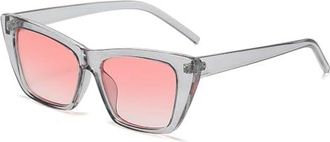 Generic Lunettes de soleil oeil de chat pour femme - Lunettes de soleil tendance - Qualité minimaliste - Couleur gelée - Uv400, Gris/rose, Taille unique