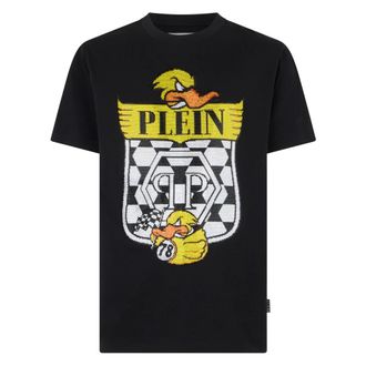 Philipp Plein Homme, Tops, Noir, Taille: XL T-shirt col rond Canard