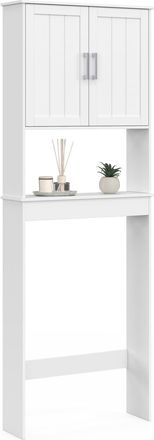 IDMarket Waldo Regal oben WC Schrank Holz weiß