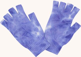 Kujten Mitaines cachemire courtes tie & dye, 4 fils - Mitaines Kappa Bleach