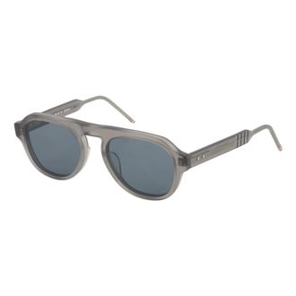 Thom Browne unisex, Accessoires, Gris, Taille: 52 MM Lunettes de soleil aviateur rondes Ues416A