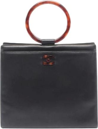 Chanel Sac &agrave; main Pre-owned &agrave; anses boucles - Femme - Pre-owned - Noir - Taille: ONE Size