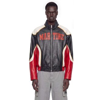Martine Rose Superbowl Leather Jacket
