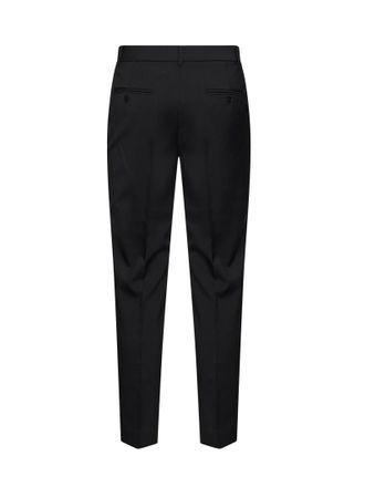 Max Mara Virgin Wool Cigarette Trousers - Black