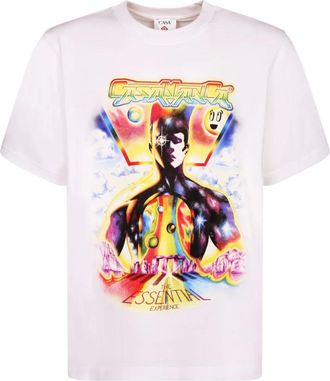 Casablanca Homme, Tops, Blanc, Taille: XS T-Chemises