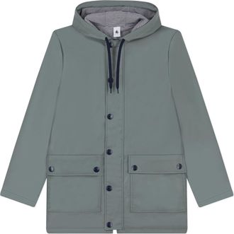 Petit Bateau Damen Gewachster Mantel, Grün Thuya, XL