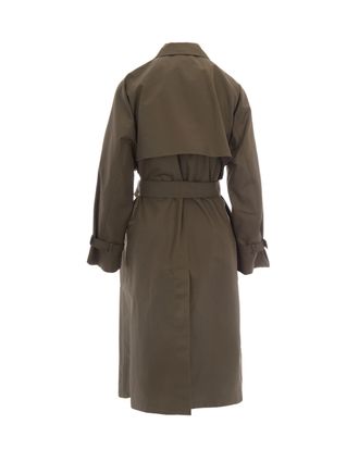 Max Mara Womens Trench Coat Taupe Cotton & Raincoats