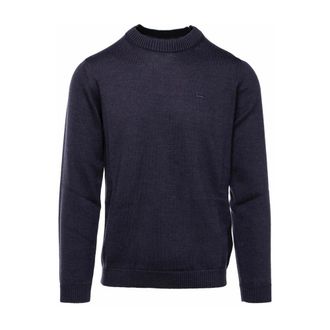 Woolrich Klassischer Rundhalspullover in Dunkelblau - - Knitwear - Herren - Blau - 2XL