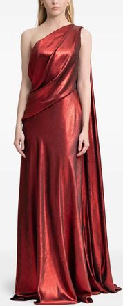 Gemy Maalouf Asymmetrisches Maxikleid mit offenem R&uuml;cken - Rot