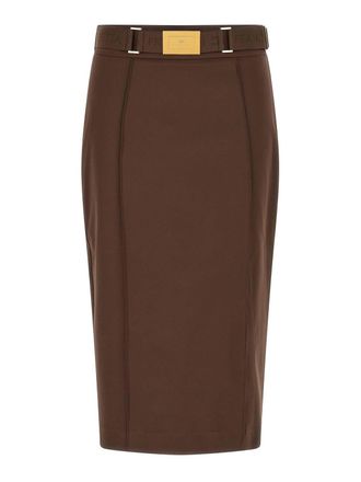 Elisabetta Franchi Jupe Midi - Marron