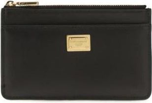 Dolce & Gabbana Kartenetui aus Kalbsleder mit Markenplakette - - Accessories - Damen - Schwarzk - ONE SIZE