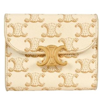 Celine unisex, Pre-owned, Beige, Taille: ONE Size Portefeuille Pre-owned (tri-fold)