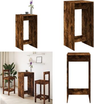 vidaXL Bartisch R&auml;uchereiche 51x50x103,5 cm Holzwerkstoff - Vidaxl