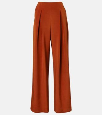 Max Mara Pantalon ample Palude en crêpe et soie mélangée
