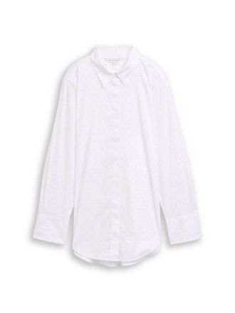 Tom Tailor Langarmbluse Blusen & Shirts Loose Fit Bluse mit Strasssteinen