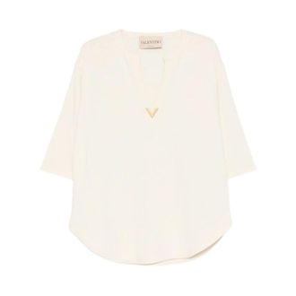 Valentino Garavani Femme, Pulls, Blanc, Taille: 40 FR Maglia