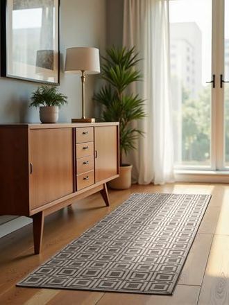 Elle Decoration Design Teppich Howlite - Moderner Wohnzimmerteppich, Kurzflor Läufer, Geometrisches Muster, Weich, Glamourös, Glanz-Effekt für Wohnzimmer, 