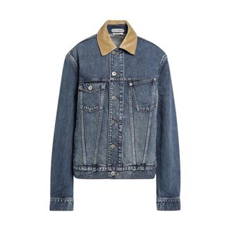 J.W.Anderson Corduroy Collar Denim Jacket - - Jackets - Damen - Blau - S