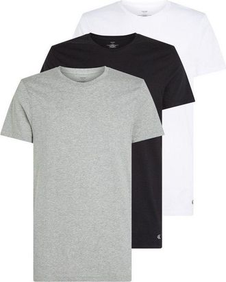 Calvin Klein Underwear T-Shirt S/S CREW NECK 3PK (Packung, 3-tlg., 3er-Pack) mit Logostickerei