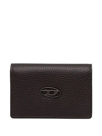 Diesel porte-carte &agrave; plaque logo - Marron